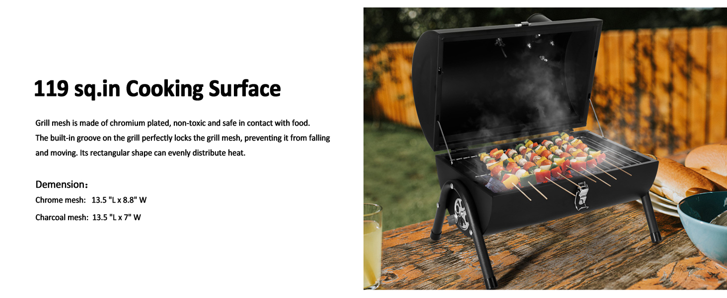 Amazon.com: Portable Charcoal Grill Set of 12, Leonyo Tabletop Charcoal Grills, Compact Small ...