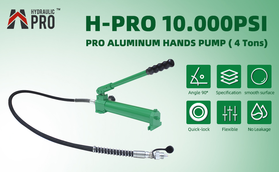 Amazon.com: Hydraulic Pro 10000 PSI 4 Ton Aluminum Manual Hydraulic Hand Pump Single Acting for ...