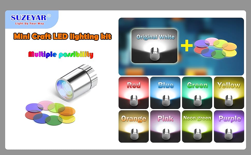 Amazon.com: 24 Full-color Pack Tiny Miniature DIY Battery Operated LED ...