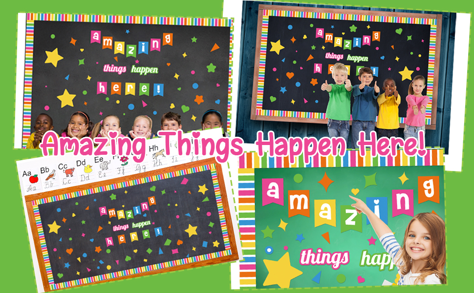 Amazon.com: Classroom Bulletin Board Decoration Set Back to School ...