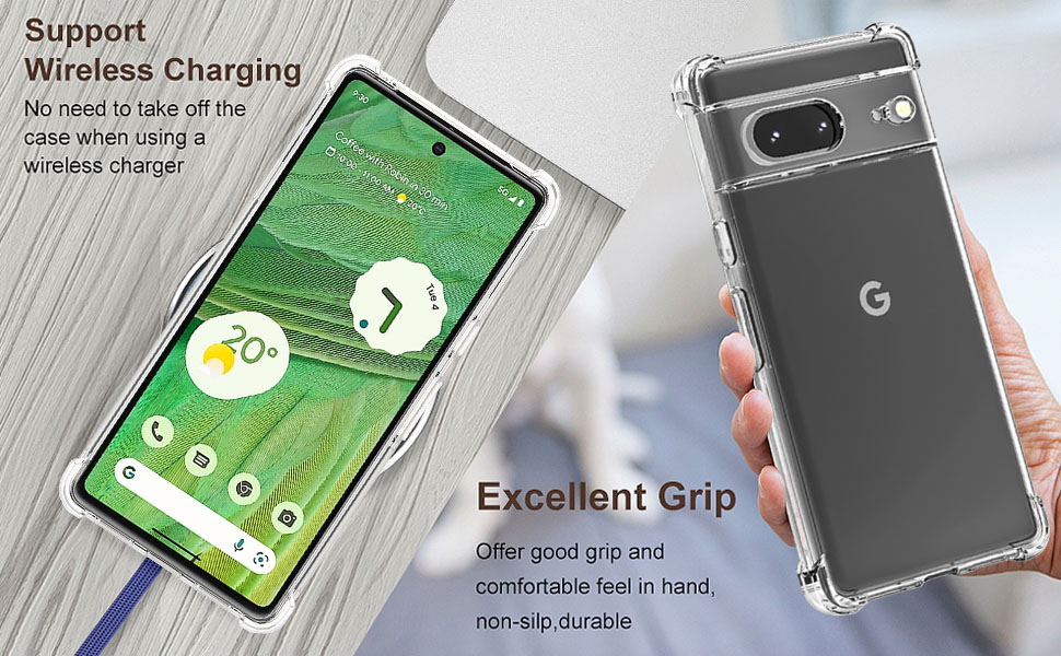 Amazon.com: for Pixel 7 Case, Google Pixel 7 Case with Screen Protector, Shockproof Crystal ...