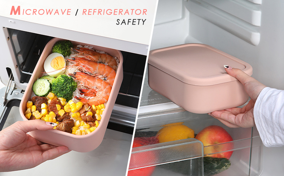 Amazon.com: Keweis Silicone Food Storage Container, 47Oz Bento Lunch Box Silicone Containers ...