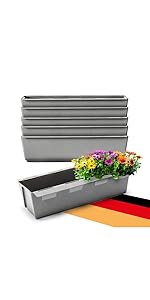 BigDean 24er Set Paletten Blumenkästen - Einsatz - mit Hängesystem zum Einhängen - 37cm ...