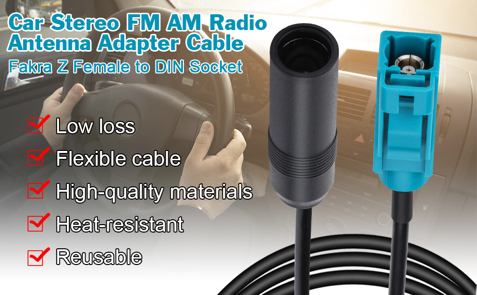 Amazon.com: BLTIATLE Car Antenna Extension Cable 6 Inch Universal Vehicle Car Stereo FM AM Radio ...