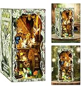Amazon.com: ISSEVE Book Nook Kit, 3D Wooden Puzzle DIY Miniature House Kit for Booknook Shelf ...