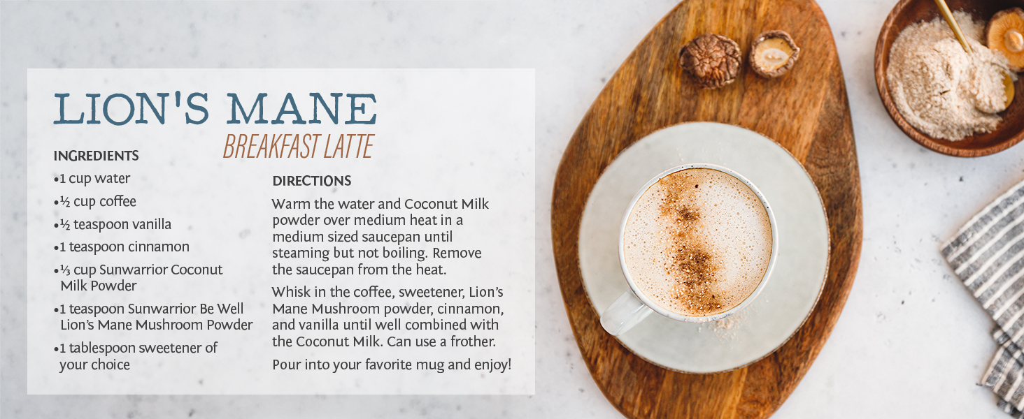 Amazon.com: Sunwarrior Lions Mane Supplement Organic Mushroom Powder | Lion's Mane Powder Focus ...