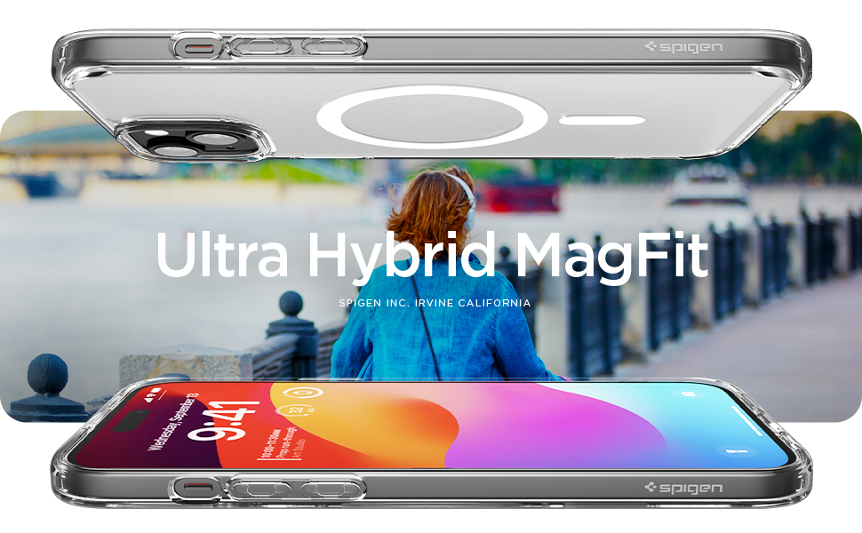 Spigen Ultra Hybrid Magfit Case Compatible con Apple iPhone 15 Funda - White : Amazon.com.mx ...