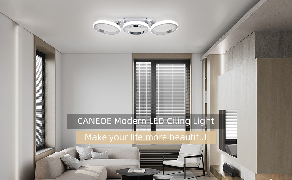CANEOE Modern Led Ceiling Light, 33W Flush Mount Led Ceiling Light ...