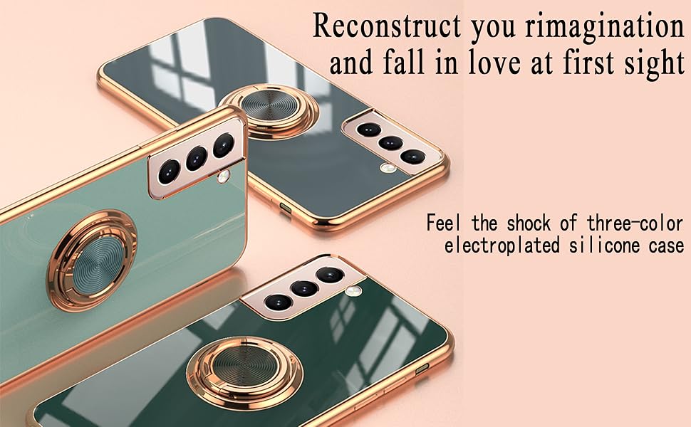 Amazon.com: ZOEVEES for Samsung Galaxy S21 5G Case, with 2 Screen Protector, Built-in 360° Ring ...