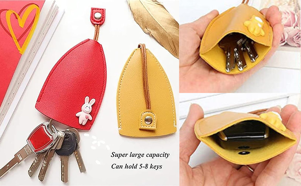 ayattecy Vera Charms Key Holder, Winkkey - Protective Pull Out Key Case, PU Leather Creative ...