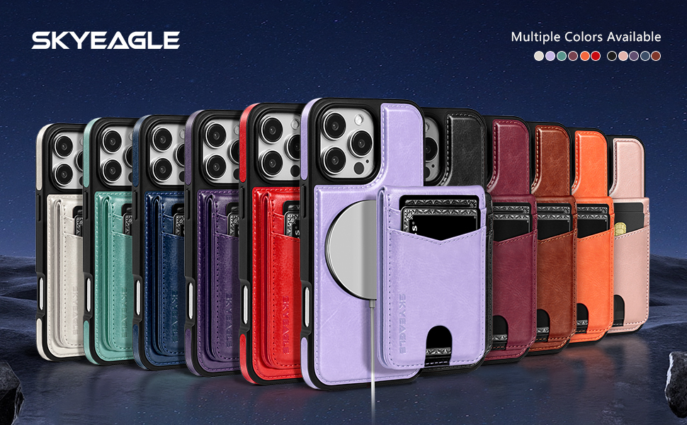 Amazon.com: SkyEagle Compatible with Magsafe 2 in 1 Detachable iPhone 16 Pro Wallet Case with ...