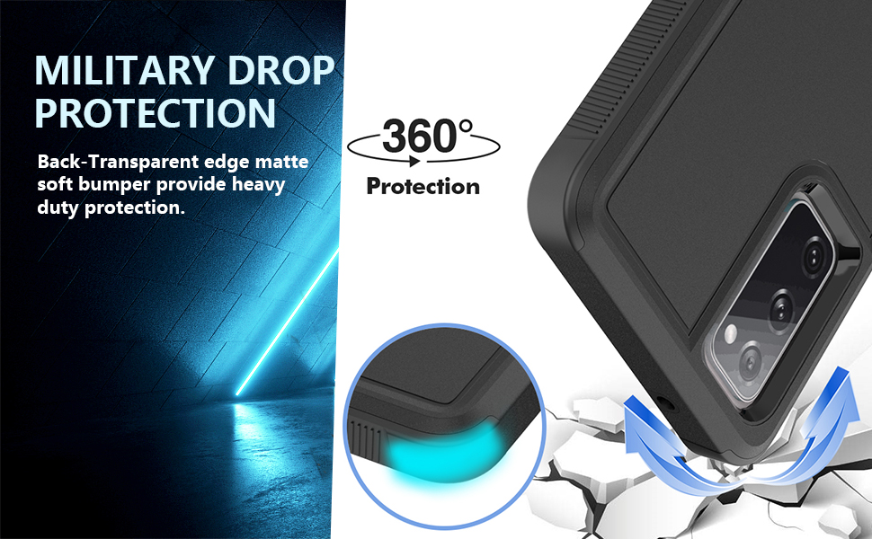 Amazon.com: for Samsung Galaxy S20 FE 5G Case: Dual Layer Protective Heavy Duty Cell Phone Cover ...