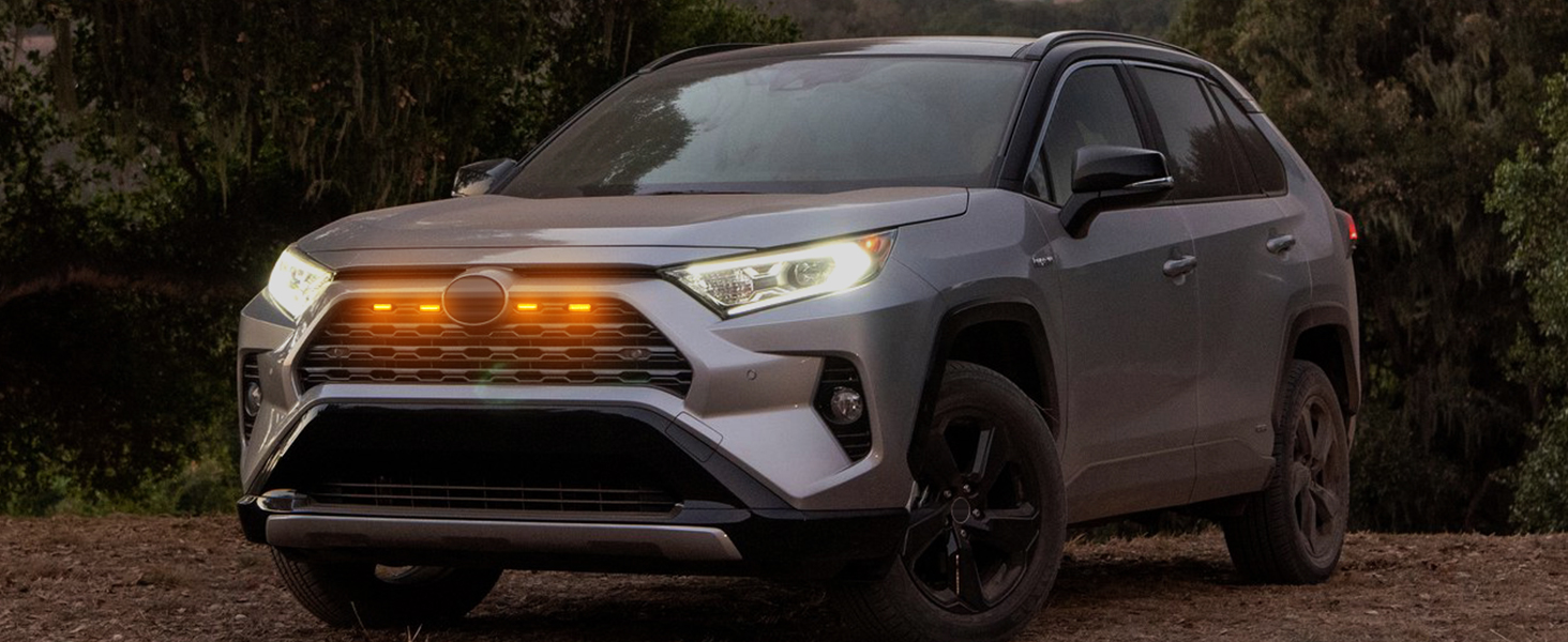 Amazon.com: LED Grille Lights for 2019-2024 Toyota RAV4 Front Grill Light DRL Accessories 2022 ...