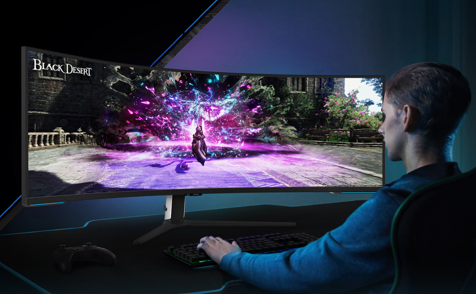 Samsung Odyssey Neo G9 57-inch(145 cm) Dual UHD 7680 x 2160 1000R Curved VA Gaming Monitor ...