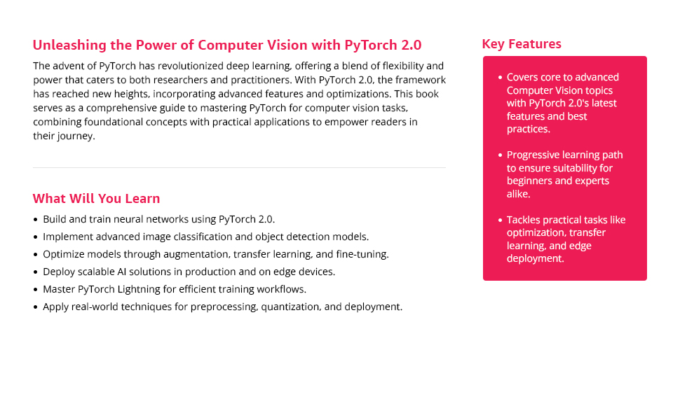 Mastering Computer Vision with PyTorch 2.0: Discover, Design, and Build Cutting-Edge High ...