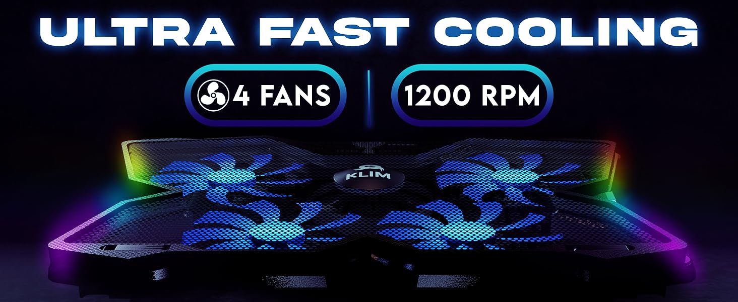 Klim Wind Laptop Cooling Pad - More Than 500 000 Units Sold - New - The Most Powerful Rapid ...