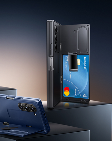 Amazon.com: TONGATE Wallet for Z Fold 6 Case with Glass Screen Protector, [4-Card Holder] Built ...