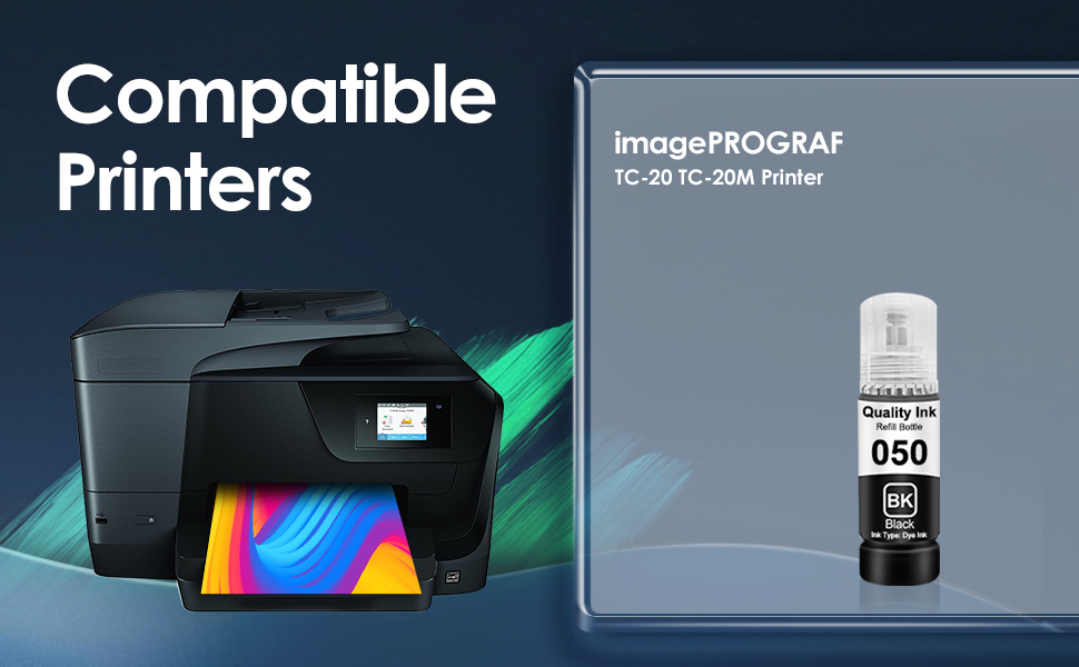 PFI-050 BK - Tanque de tinta de 70 ml (botellas de tinta negra) - Botella de tinta PFI-050 de ...