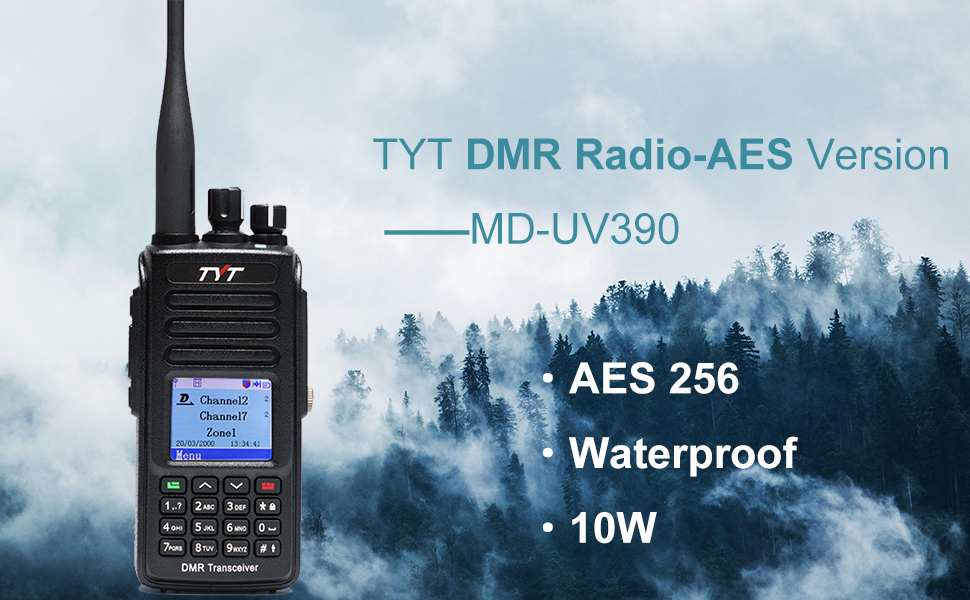 Amazon.com: TYT MD-UV390 Plus Digital Two Way Radio Waterproof IP67 Walkie Talkie with AES256 ...