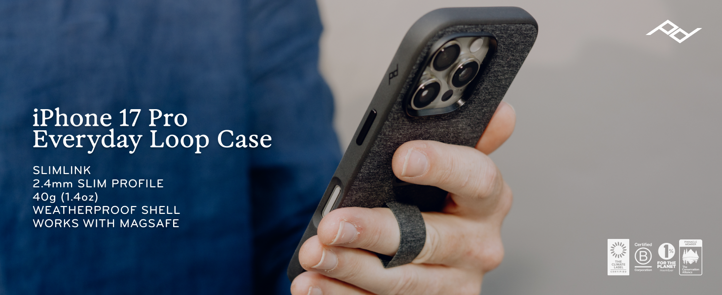 Amazon.com: Peak Design Mobile Everyday Loop Case for iPhone 17 Pro, Black, with Loop, Slim ...