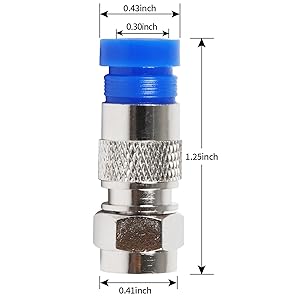 Amazon.com: Trisewenic F Type RG6 Compression Connectors Adapter ...