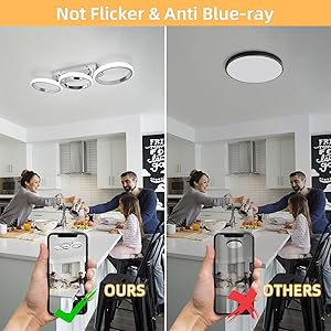 CANEOE Modern Led Ceiling Light, 33W Flush Mount Led Ceiling Light ...