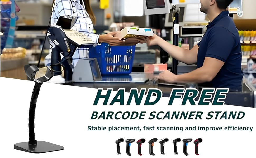 Amazon.com : YurMemo Adjustable Barcode Scanner Holder, Hands Free Barcode Scanning Holder, Bar ...