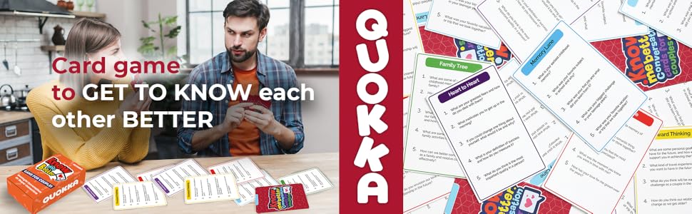 Amazon.com: QUOKKA Conversation Cards for Couples Game - Know Me Better Questions for Couples ...