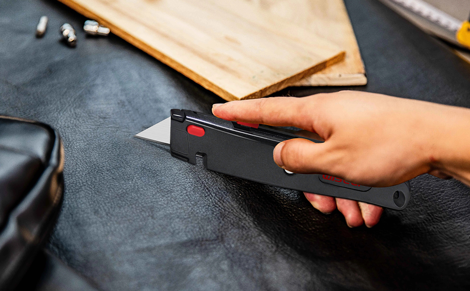 WISEUP Cutter, SK5 Cutter Professionnel, Portable couteau retractable, cutters Avec mécanisme de ...