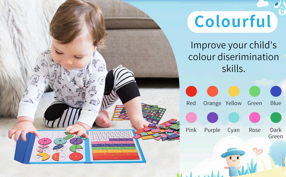 Amazon.com: Easter Basket Stuffers Magnetic Fraction Educational Puzzle ...