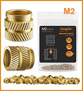 HANGLIFE Heat-Set Threaded Inserts, M2 M2.5 M3 M4 M5 M6 Assortment Box (345 Pieces) Heat Set ...