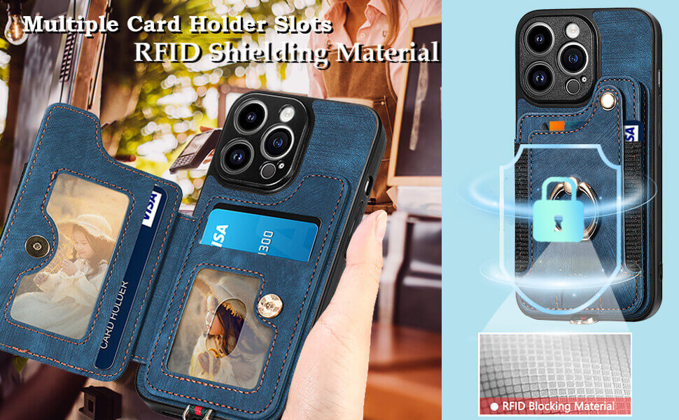 Amazon.com: 13 Pro Max Phone Case,Card Holder Wallet for iPhone 13 Pro Max Case,Ring Holder ...