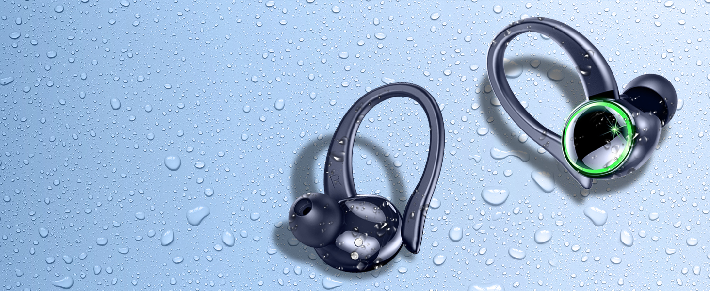 Bluetooth Kopfhörer Sport, in Ear Kopfhörer Kabellos mit 2 ENC Mikrofon ...