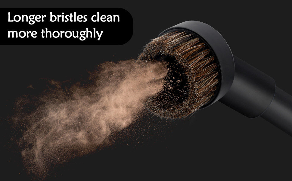 Vacuum Brush Horse Hair Vacuum Attachment Round Dust Brush with ...