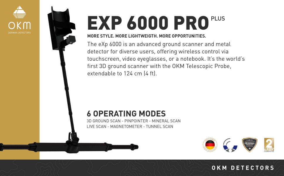 Amazon.com : OKM eXp 6000 Professional Plus - Performance Metal Detector - Treasure Hunter (4058 ...