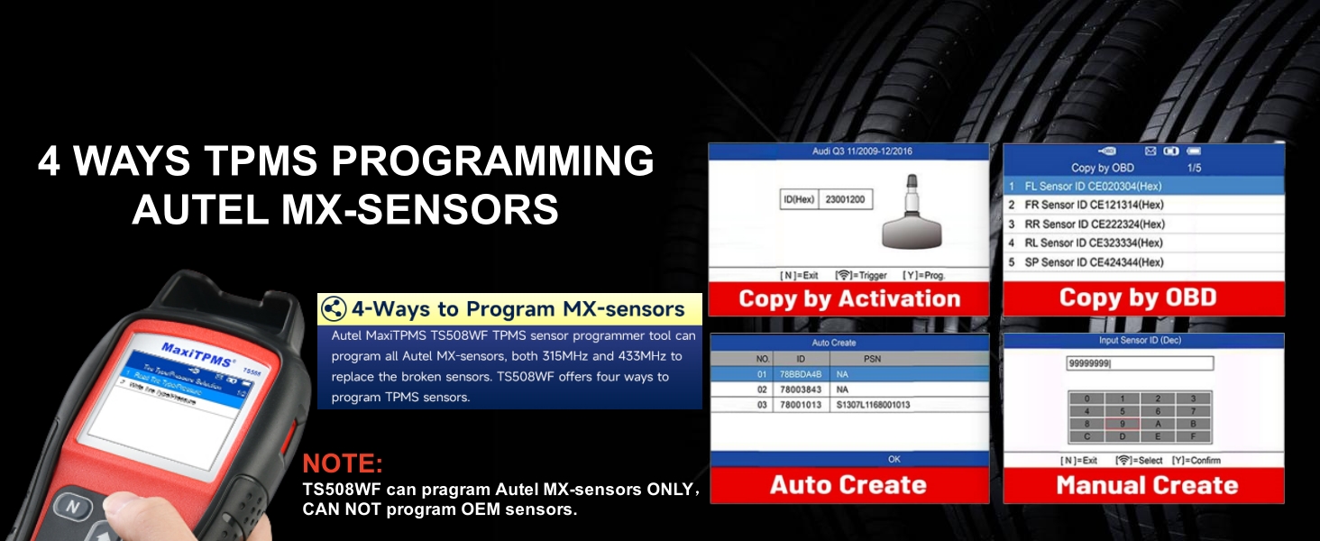 Amazon.com: Autel MaxiTPMS TS508WF TPMS Programming Tool, w/$120 4PCS ...