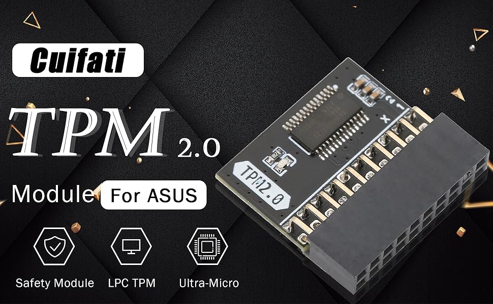 Amazon.com: TPM 2.0 Encryption Module,20Pin 2 10P Standalone Crypto Processor,Enhance Data ...