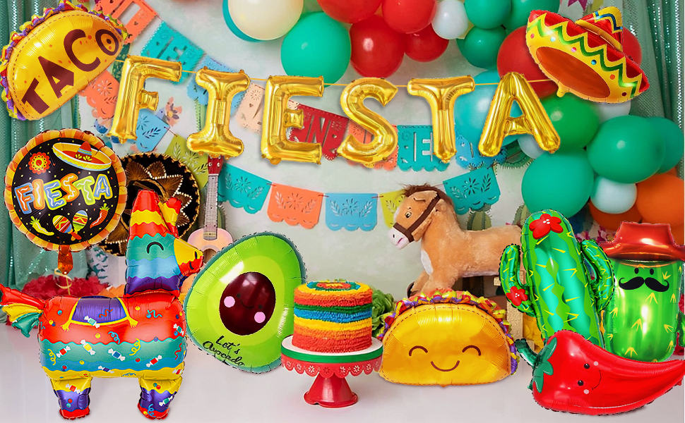 Amazon.com: Fiesta Party Decorations Set, Big Taco Party Decorations Set - Pack of 15, Fiesta ...