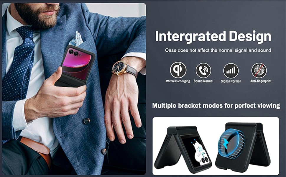 Amazon.com: KUGEW for Motorola Razr Plus 2023 Case with Hinge Protection, Compatible with ...