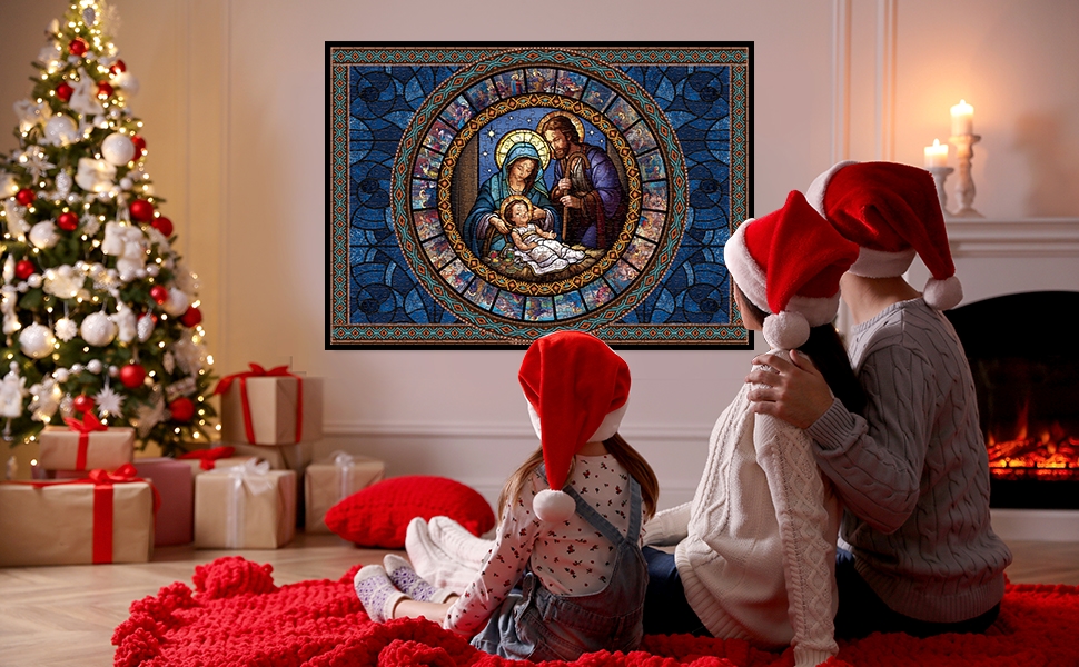 Amazon.com: Nativity Scene Jigsaw Puzzle Advent Calendar Puzzles for Adults 1000 Pieces ...