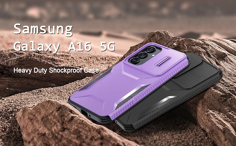 Amazon.com: LATVIN for Samsung Galaxy A16 5G Case with 1 Screen Protector, Built-in Slide Camera ...