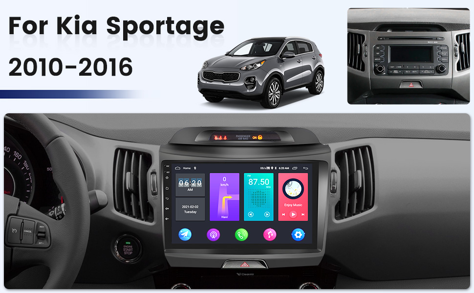 2GB+32GB Android Autoradio pour Kia Sportage 2010 2011 2012 2013 2014 2015 2016 avec GPS Navi ...