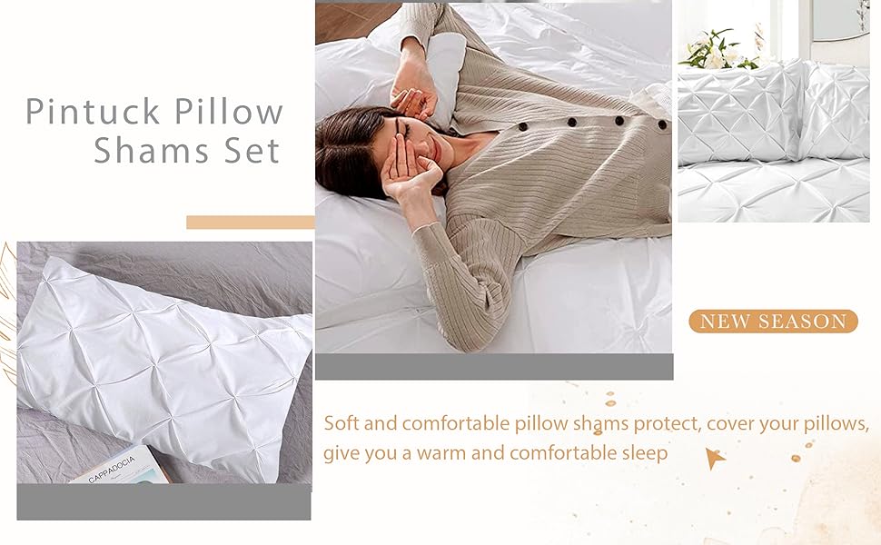 Amazon.com: Saferay Green Ruffled Pillow Shams Set of 2, Ultra Soft Decorative Farmhouse Pillow ...