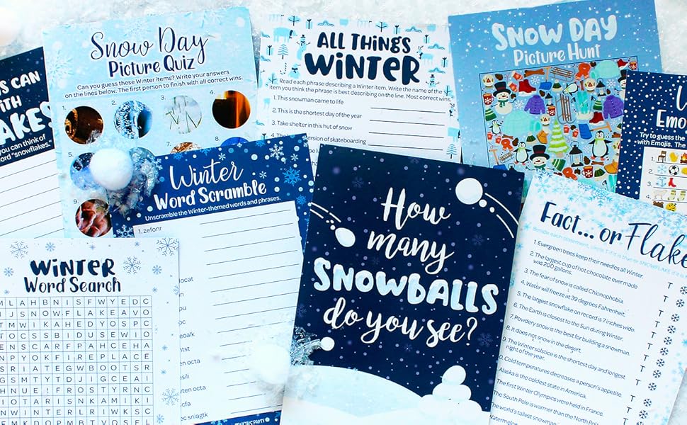 Amazon.com: DISTINCTIVS Winter Holiday Party Games – All Things Winter ...