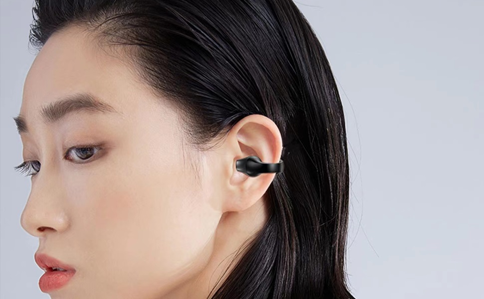 Amazon.com: Ear Clip Bone Conduction Headphones Bluetooth 5.3 Wireless ...
