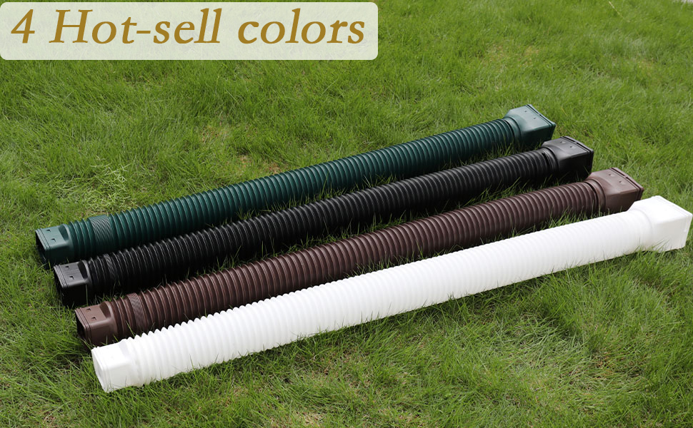 Amazon.com : Febsow 2-Pack Rain Gutter Downspout Extensions Expandable ...