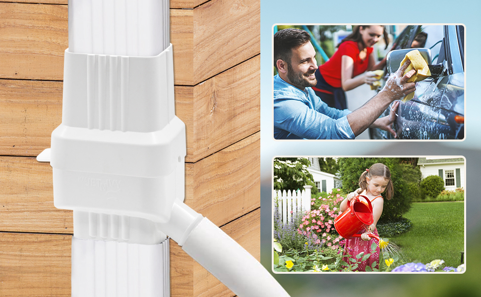 Amazon.com : KMJETNIVY Rainwater Collection System,for 2"X3"Downspout ...