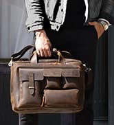 Amazon.com: TIDING Slim Leather 15.6" Laptop Backpack for Men Water Resistant Casual Daypack ...