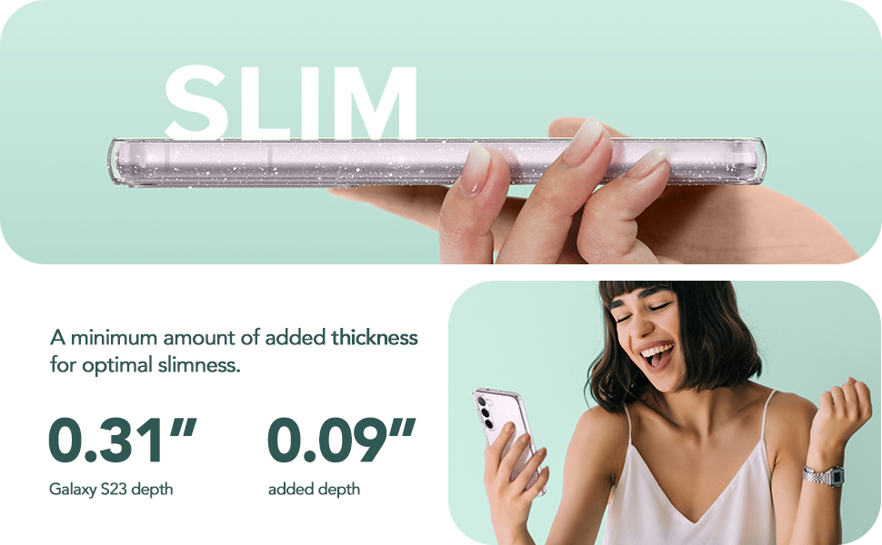 Amazon.com: KIOMY Glitter Clear Case for Samsung Galaxy S23 Plus 5G with Diamond Sparkle Camera ...