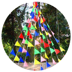 Amazon.com: Colorful Pennant Banner Flags Qifuyeah 300pcs Multicolor ...